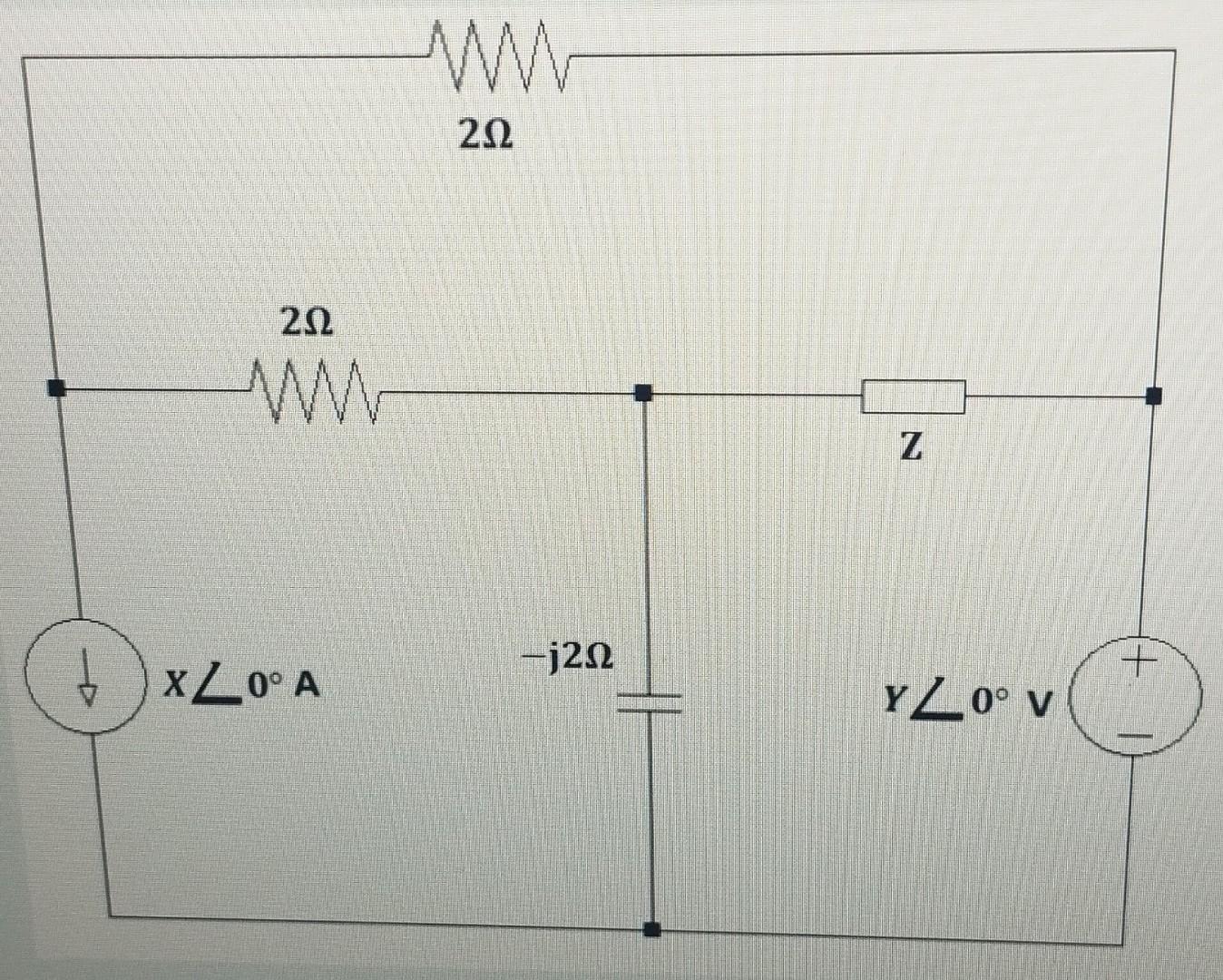 Solved In the circuit X=17 and Y=56, calculate the "Z" | Chegg.com