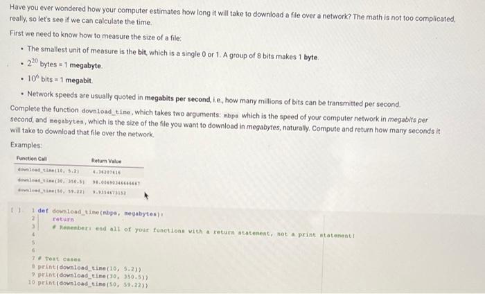 Solved Have you ever wondered how your computer estimates | Chegg.com