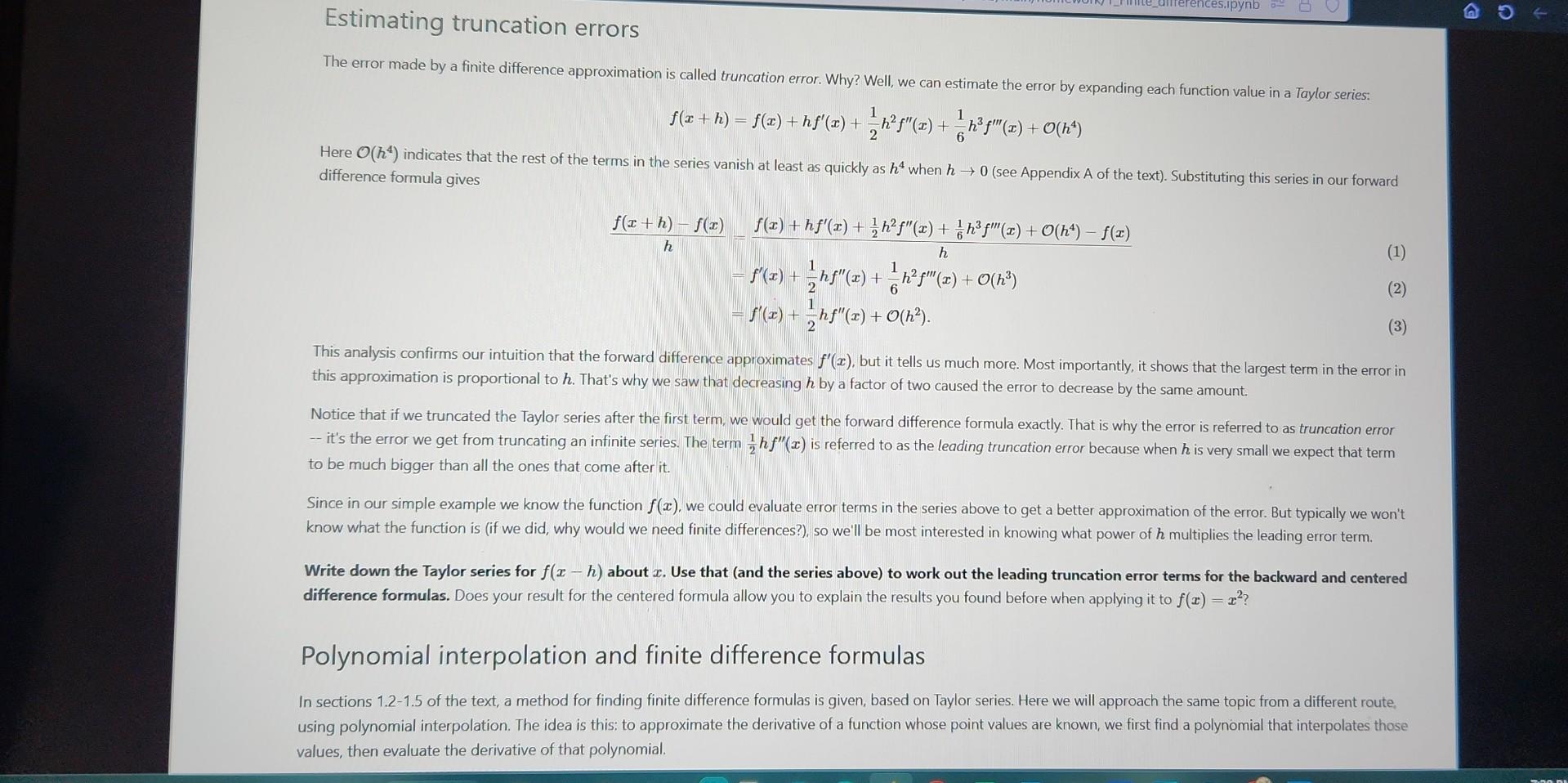 Solved Homework exercise 1: Derive a formula for f′′(x) | Chegg.com