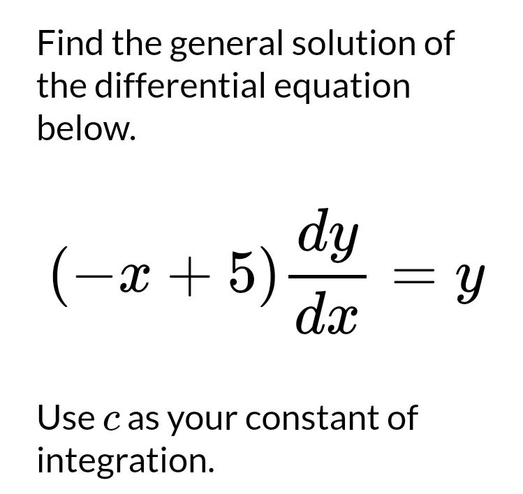 Solved Find the general solution of the differential | Chegg.com