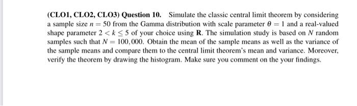 Solved (CLO1, CLO2, CLO3) Question 10. Simulate the classic | Chegg.com