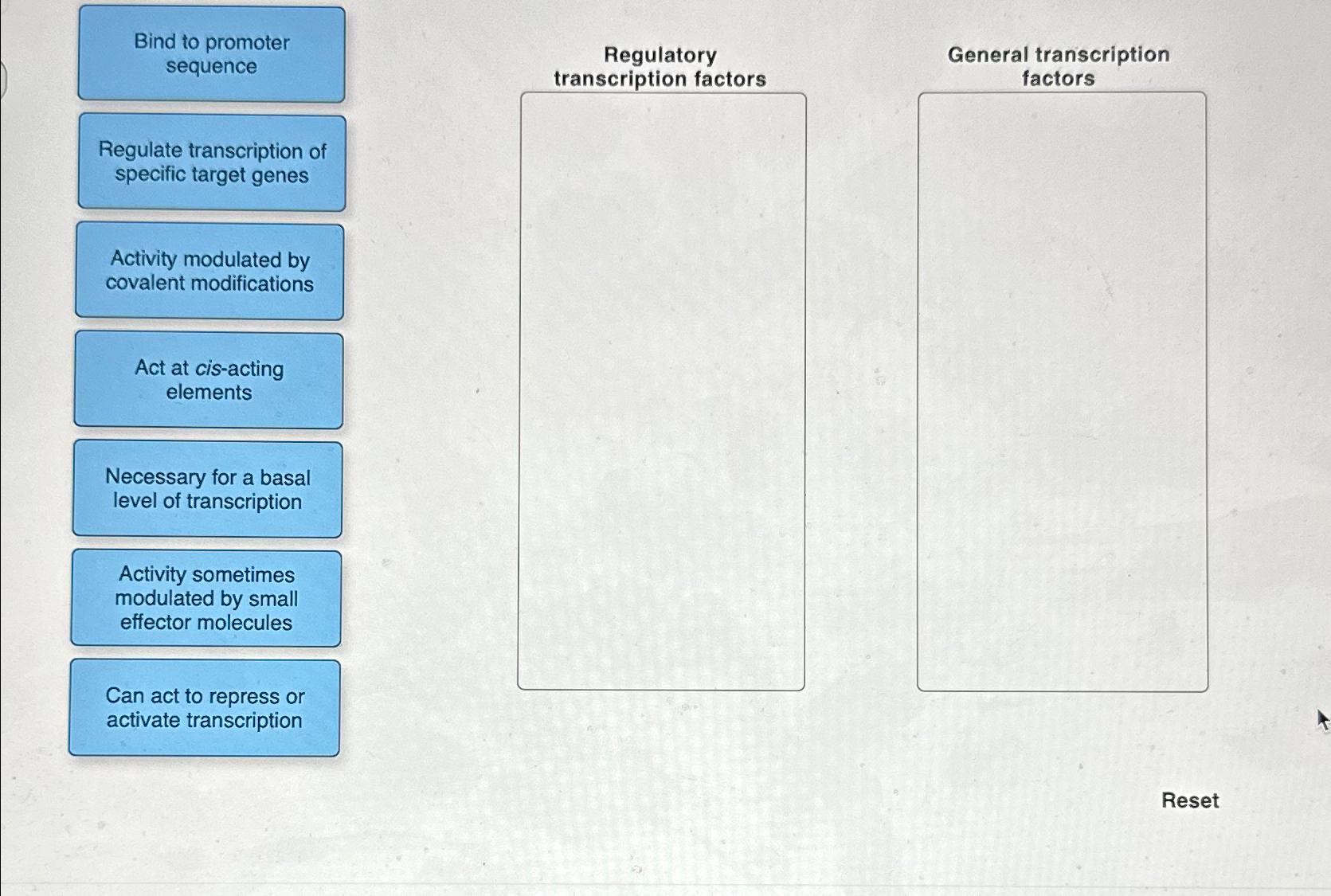 Solved Regulate transcription of specific target | Chegg.com