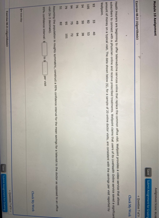 Solved Module 10 Assignment Assignment Score 4444 Save