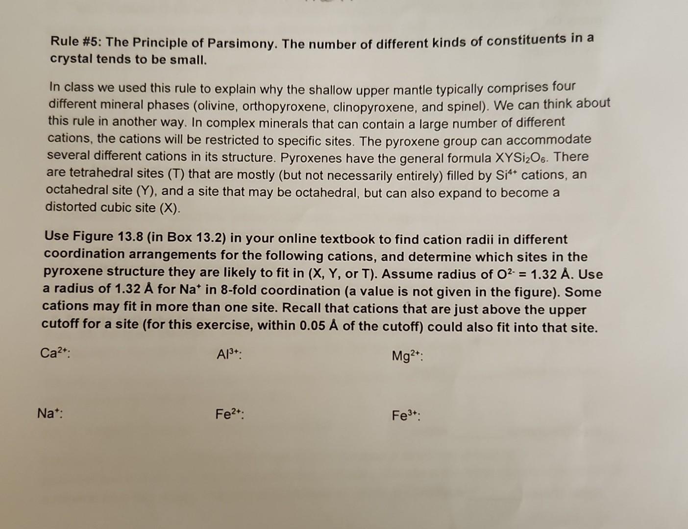 Solved Rule \#5: The Principle of Parsimony. The number of | Chegg.com