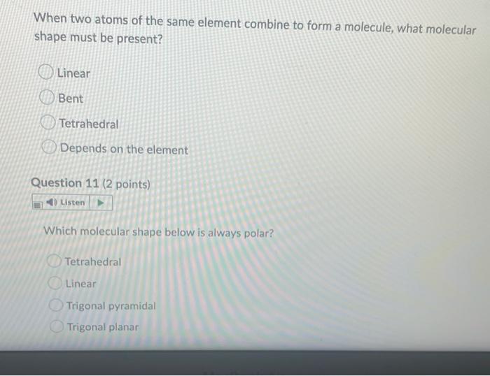 Solved When two atoms of the same element combine to form a | Chegg.com