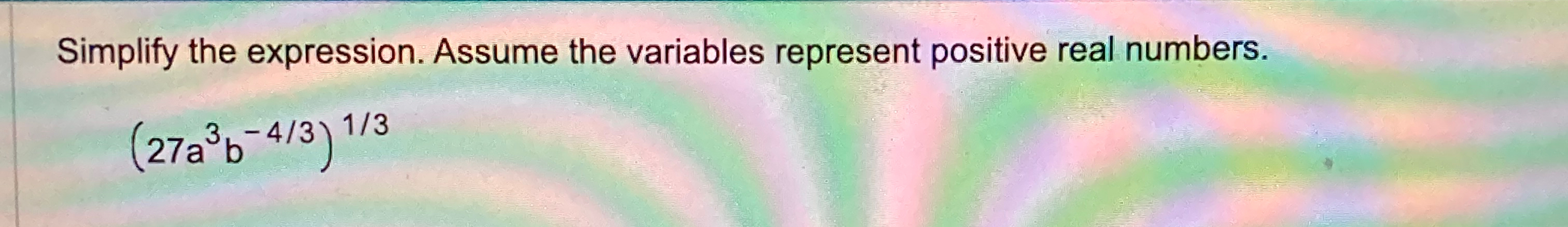 Solved Simplify the expression. Assume the variables | Chegg.com