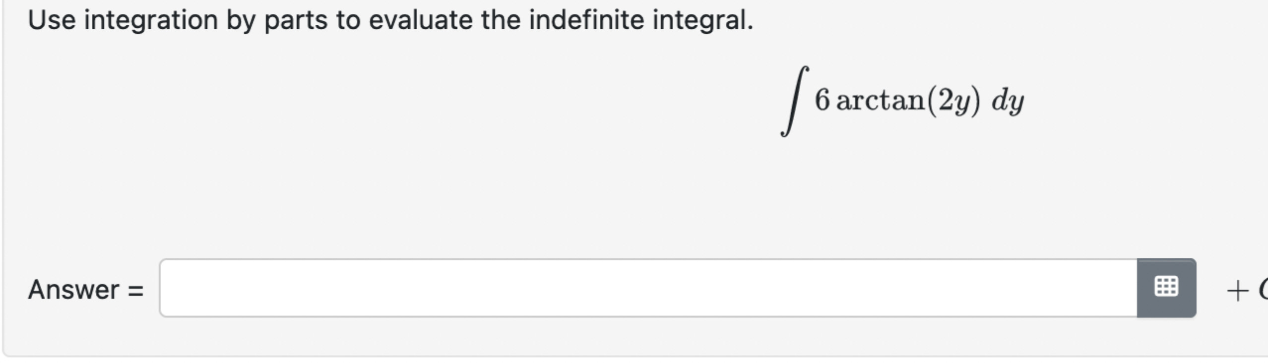 Solved Use integration by parts to evaluate the indefinite | Chegg.com