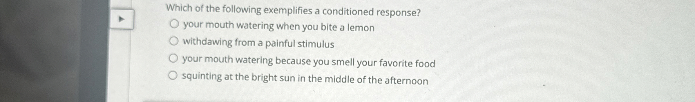 Solved Which of the following exemplifies a conditioned | Chegg.com