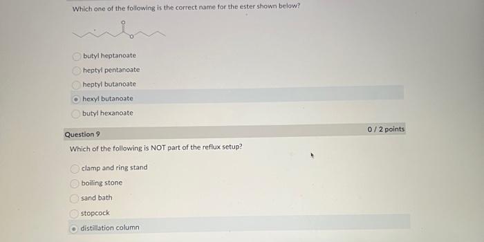 Solved Which one of the following is the correct-name for | Chegg.com