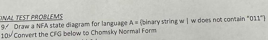 Solved 9! ﻿Draw a NFA state diagram for language binary | Chegg.com