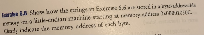 Exercise 6.8 Show how the strings in Exercise 6.6 are | Chegg.com