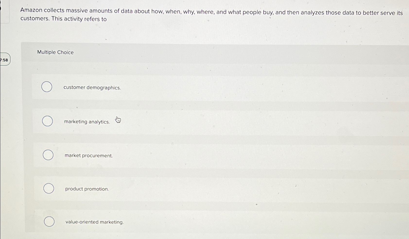 Solved Amazon collects massive amounts of data about how, | Chegg.com