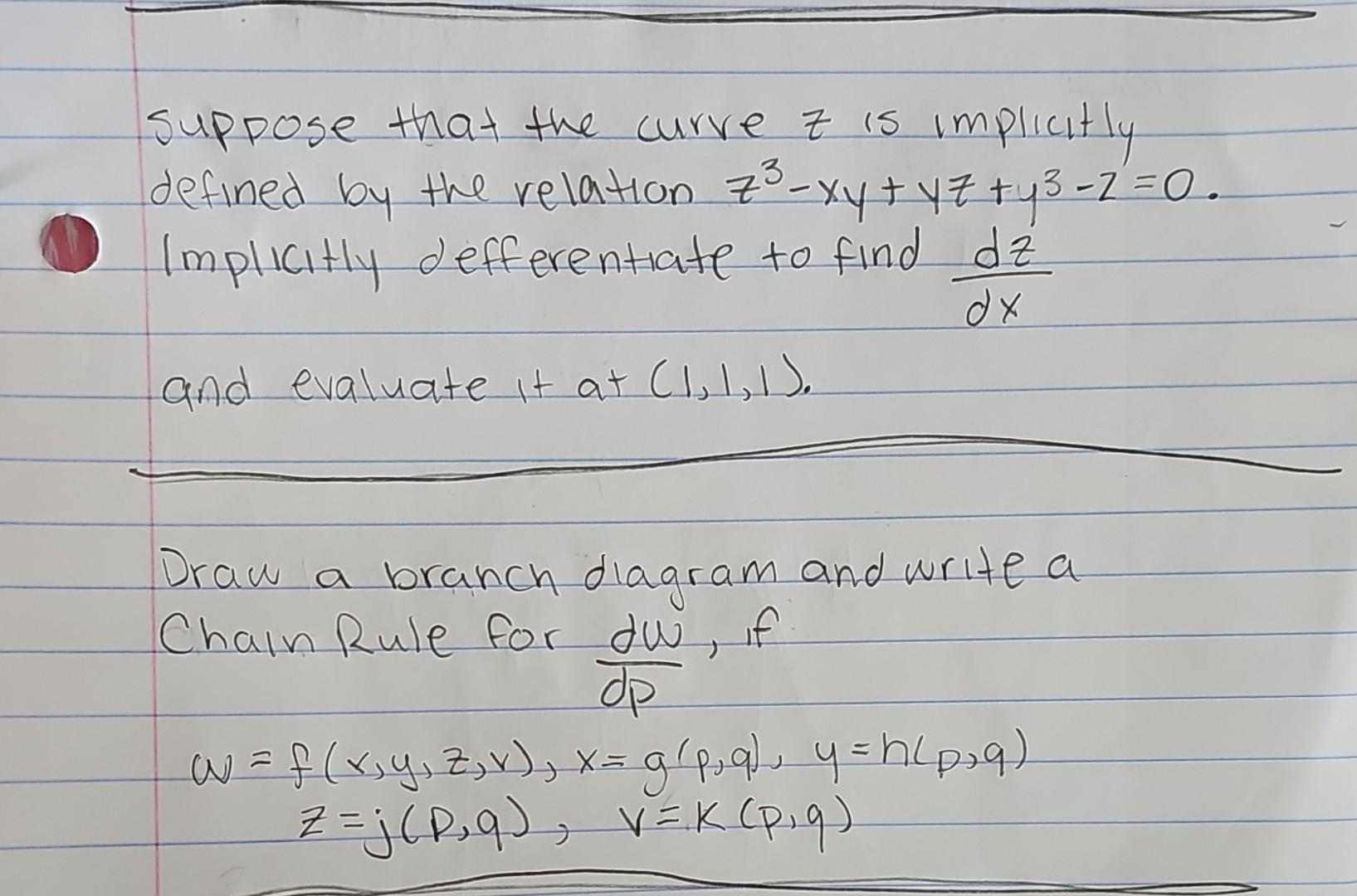 Solved suppose that the curve z is implicitly defined by the | Chegg.com