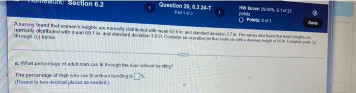 Solved Homework Section 6 2 Question 20 6 2 24 T Hw