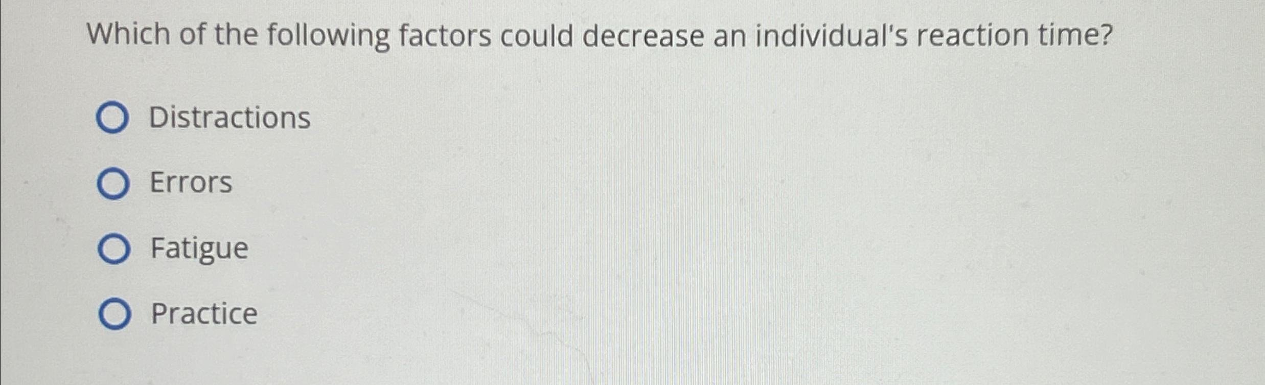 Solved Which of the following factors could decrease an | Chegg.com
