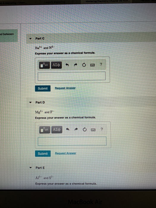 Solved Write the correct ionic formula for the compound | Chegg.com