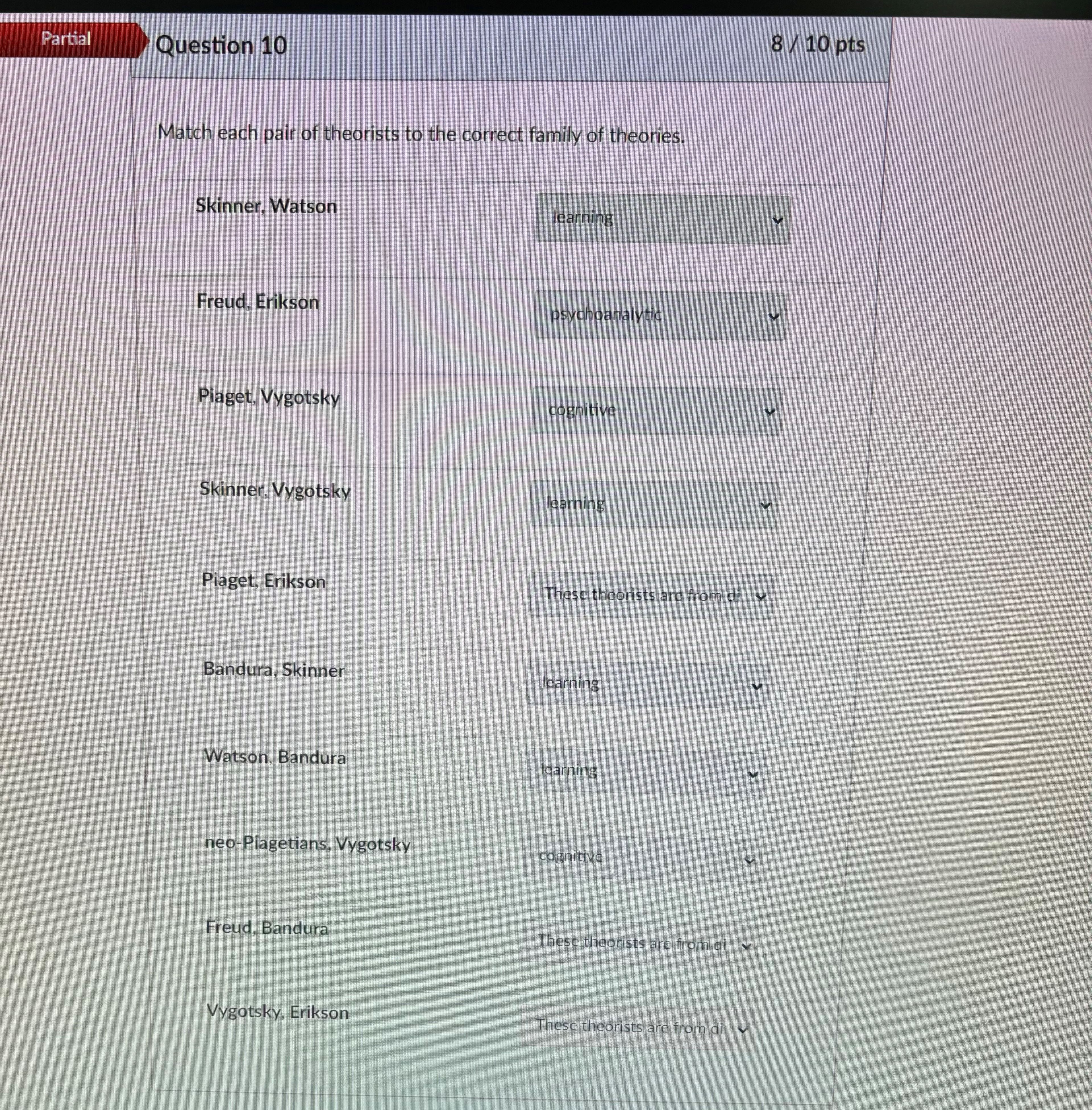 Solved Match each pair of theorists to the correct family of | Chegg.com