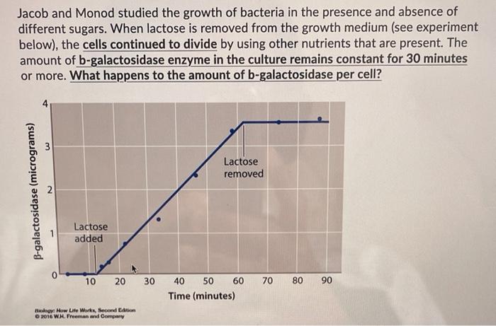 Solved Jacob and Monod studied the growth of bacteria in the | Chegg.com