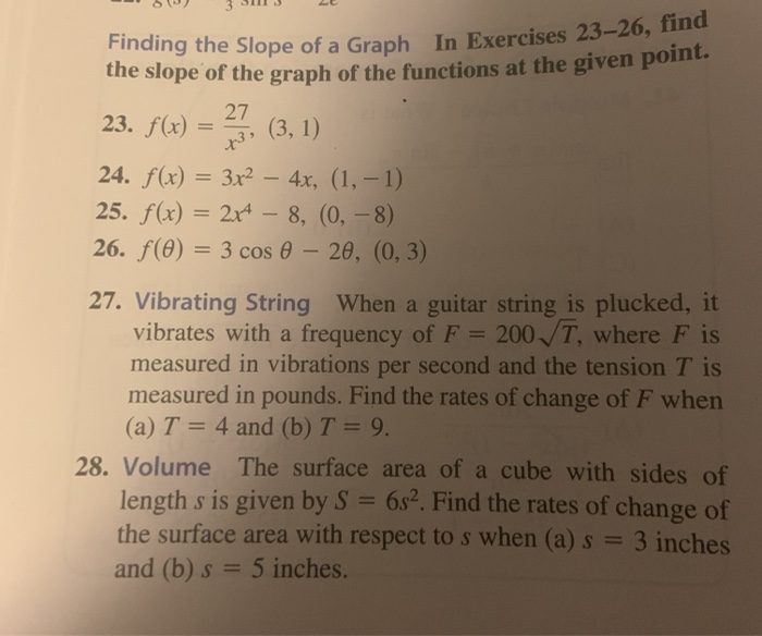 Solved Finding the Slope of a Graph In Exercises 23-26, find | Chegg.com