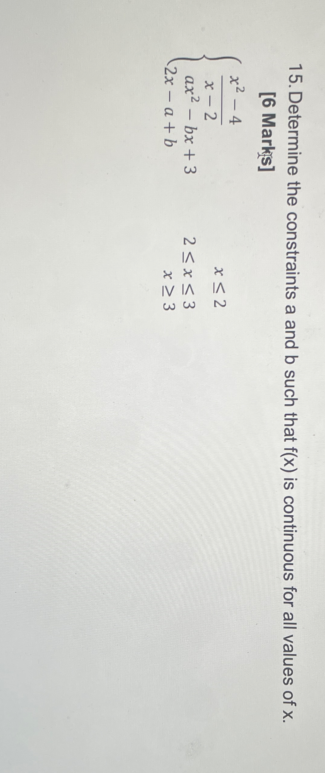 Solved Determine the constraints a and b ﻿such that f(x) ﻿is | Chegg.com