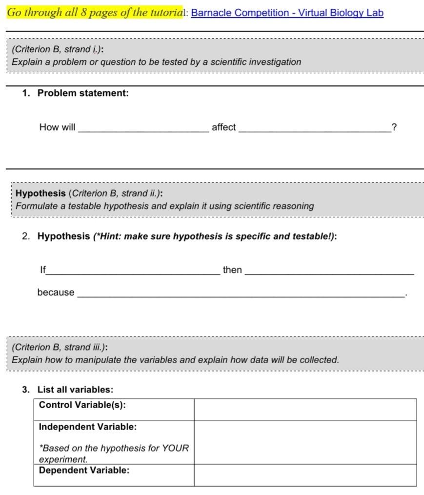 Solved Overview Summary This activity is an inquiry-based | Chegg.com