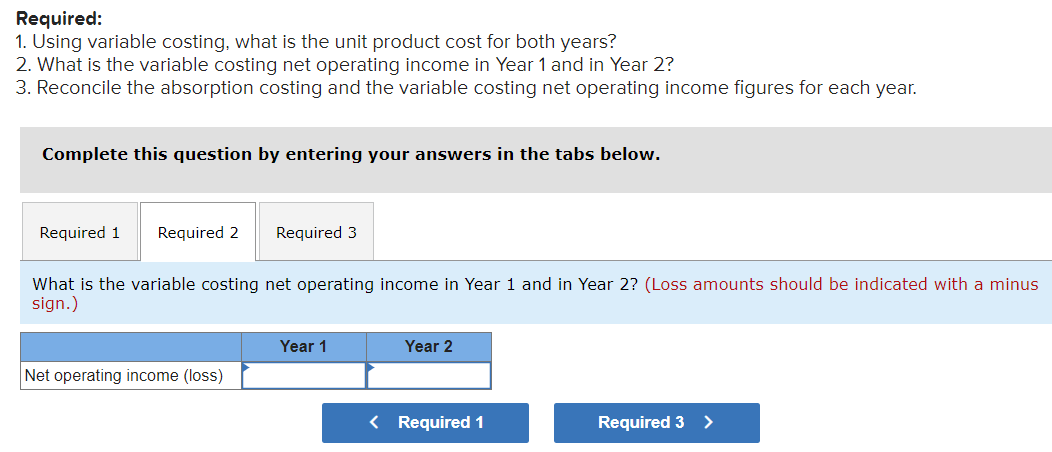 Solved Required: 1. Using variable costing, what is the unit | Chegg.com
