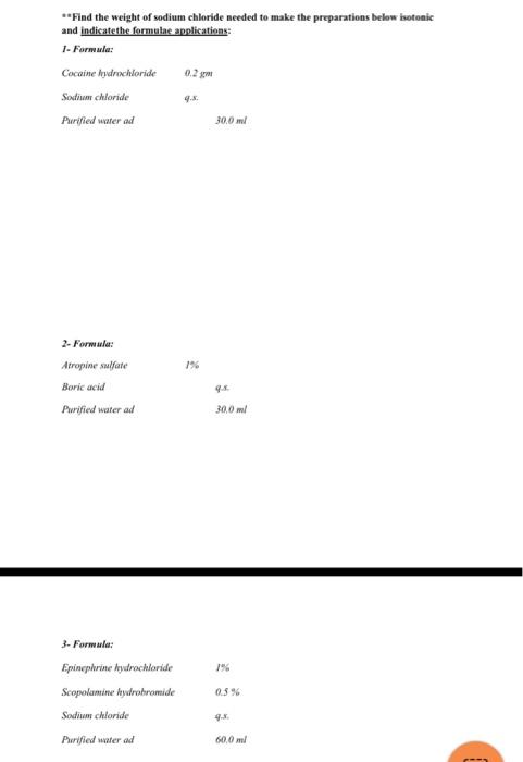 Solved - Find the weight of sodium chloride needed to make | Chegg.com