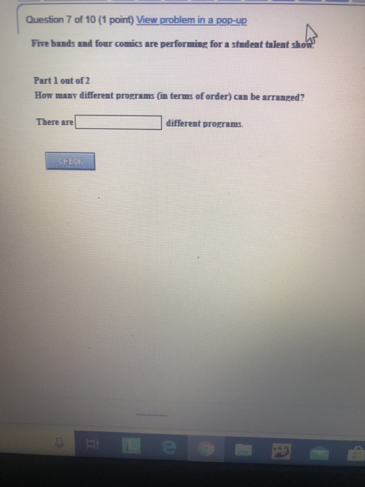 Solved Question 7 of 10 (1 point) View problem in a pop-up | Chegg.com