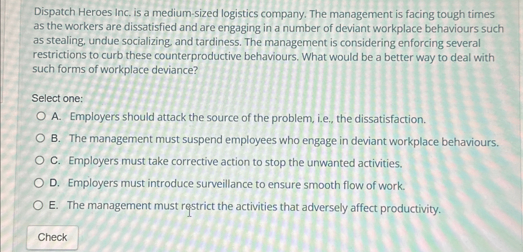 Solved Dispatch Heroes Inc. is a medium-sized logistics | Chegg.com