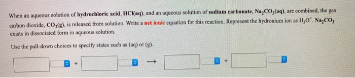 Solved When an aqueous solution of hydrochloric acid, | Chegg.com