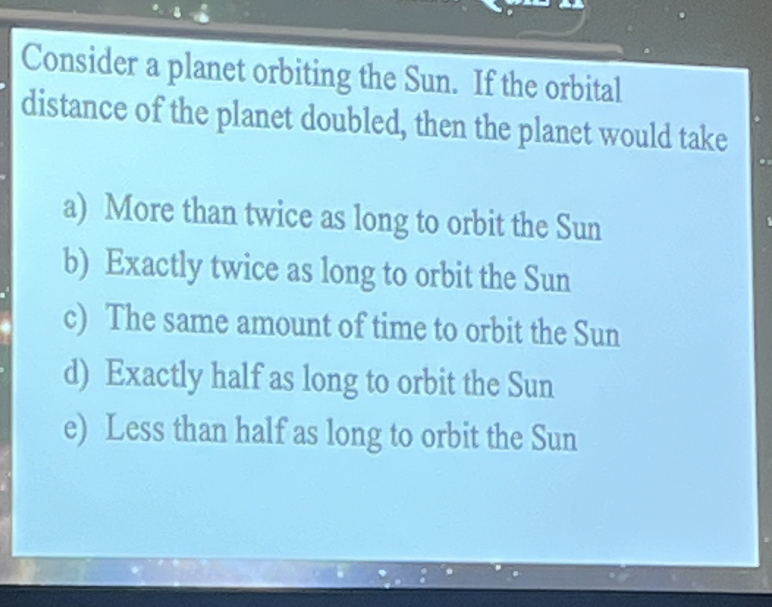Solved Consider a planet orbiting the Sun. If the | Chegg.com