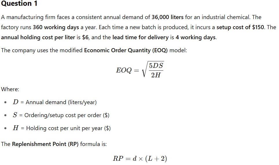 Solved "Assess how changes in ﻿order costs, holding costs, | Chegg.com