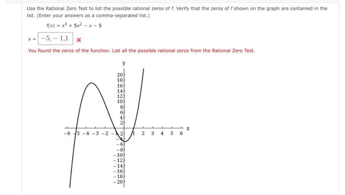 Solved Use the Rational Zero Test to list the possible | Chegg.com