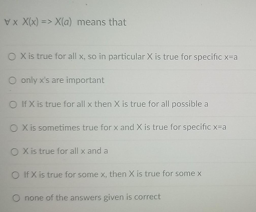 Solved In The First Order Logic Predicates Are Formulas With