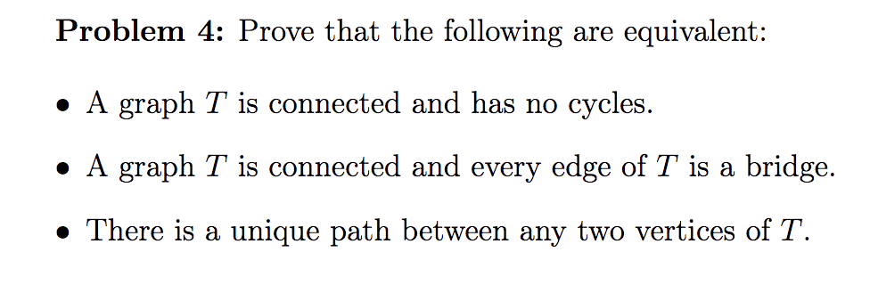 Solved Problem 4: Prove that the following are equivalent:A | Chegg.com