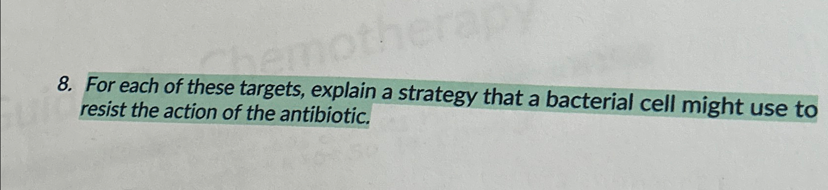 Solved For each of these targets, explain a strategy that a | Chegg.com