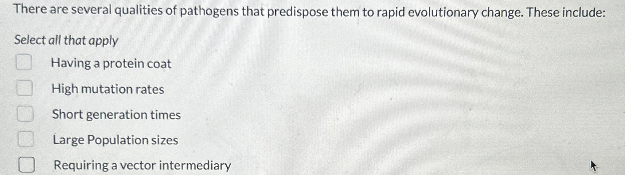 Solved There are several qualities of pathogens that | Chegg.com