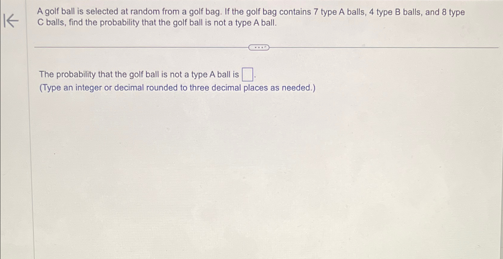 Solved A golf ball is selected at random from a golf bag. If | Chegg.com