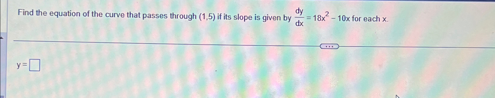 Solved Find the equation of the curve that passes through | Chegg.com