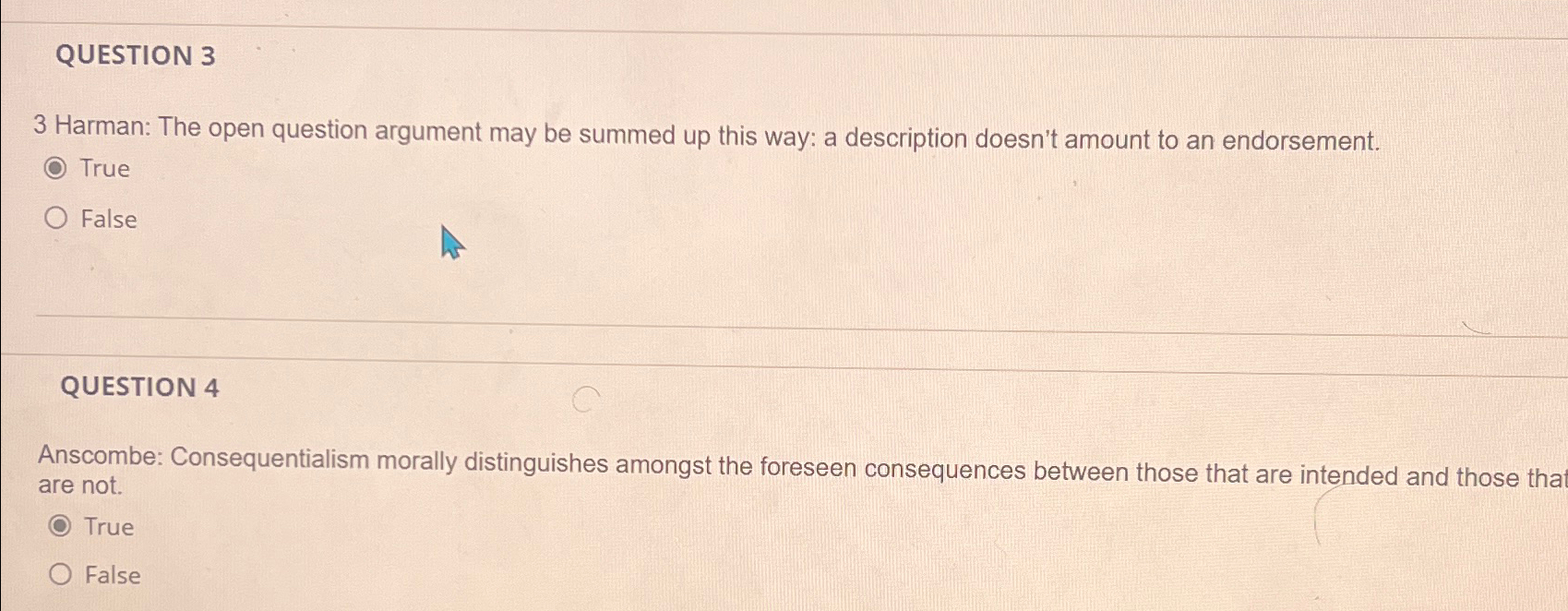 Solved QUESTION 33 ﻿Harman: The open question argument may | Chegg.com