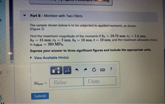 Solved DS Part A - Member with Notched To understand how to | Chegg.com