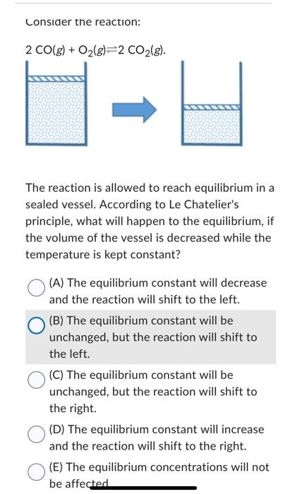 Solved What is the correct equilibrium constant expression | Chegg.com