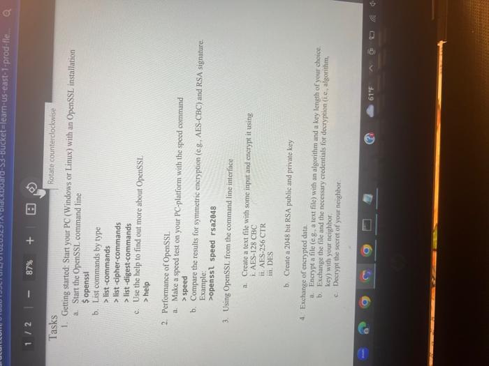 Solved Tasks Rotate counterclochwise 1. Getting started: | Chegg.com