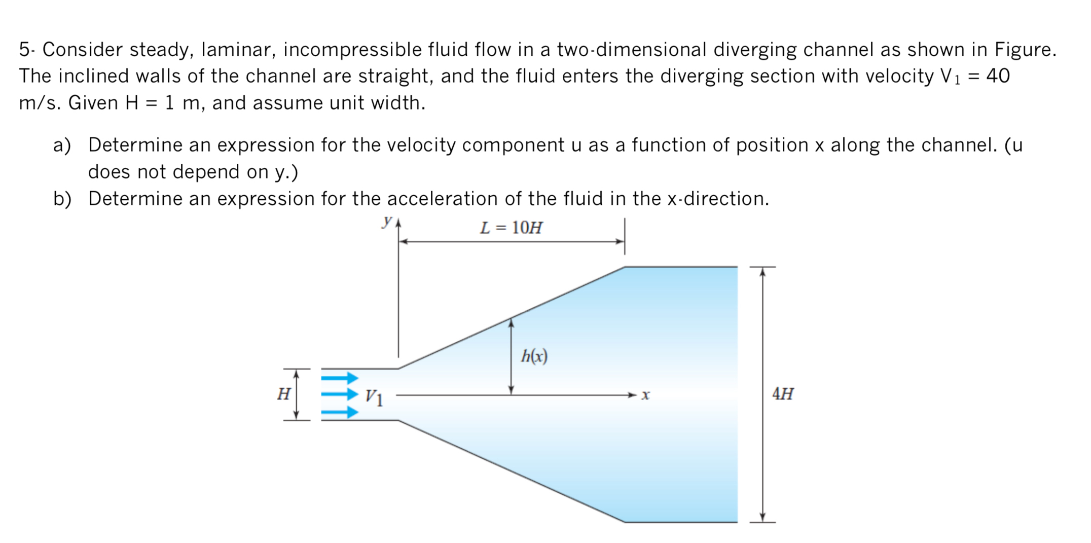Solved Consider steady, laminar, incompressible fluid flow | Chegg.com