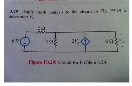 Solved Apply mesh analysis to the circuit in Fig. P3.29 to | Chegg.com