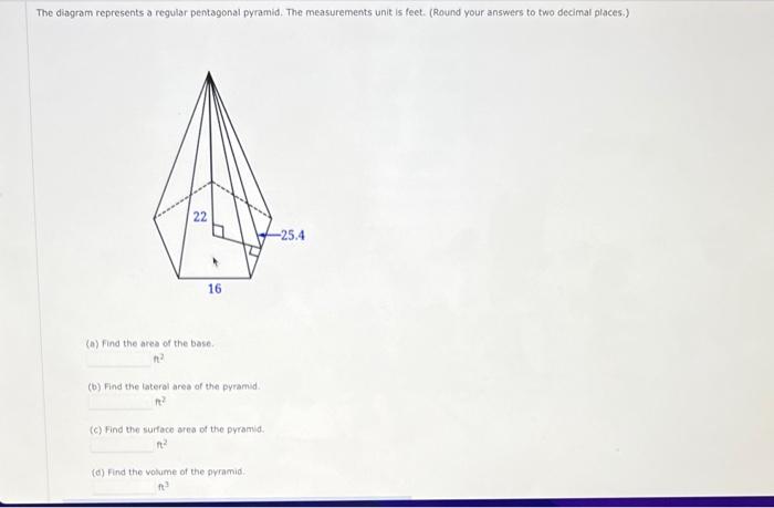 Solved The diagram represents a regular pentagonal pyramid. | Chegg.com