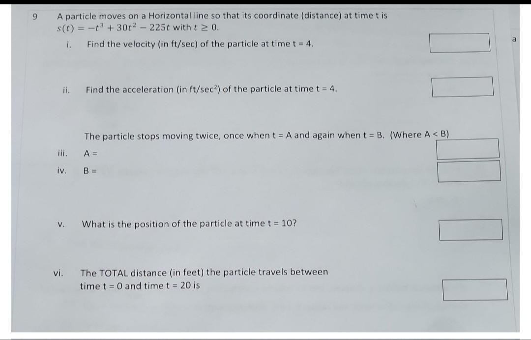 [Solved]: A particle moves on a Horizontal line so