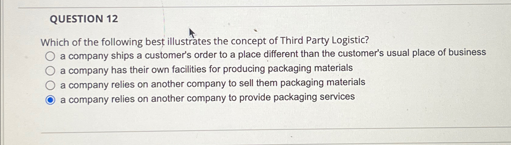 Solved QUESTION 12Which of the following best illustrates | Chegg.com