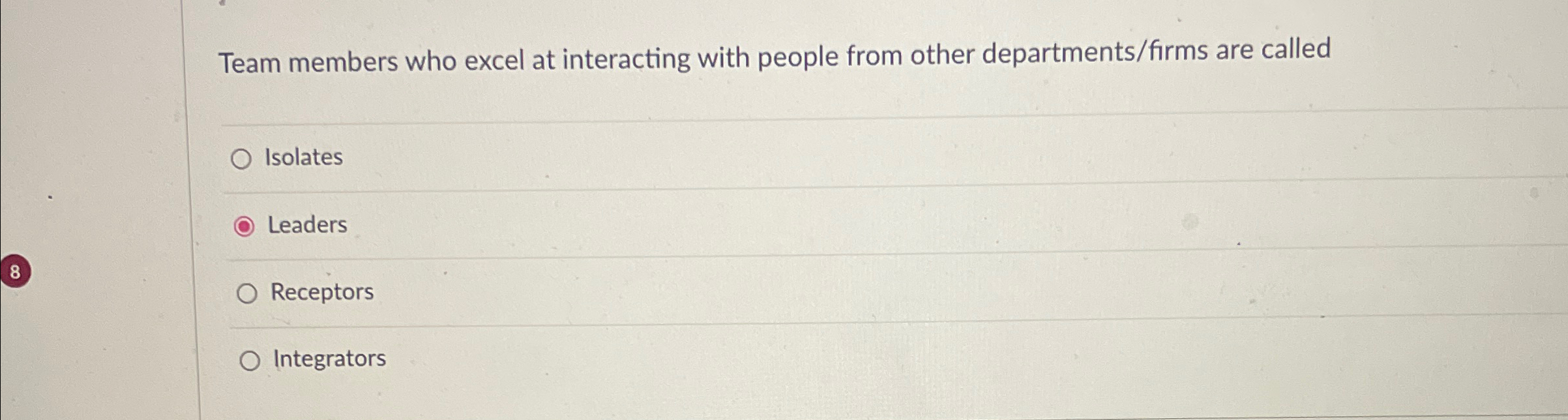 Solved Team members who excel at interacting with people | Chegg.com