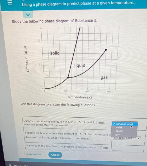 Solved 111 Using a phase diagram to predict phase at a given | Chegg.com